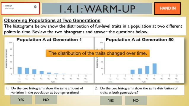 Investigating Changes In Trait Distribution | PDF