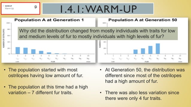 Investigating Changes In Trait Distribution | PDF