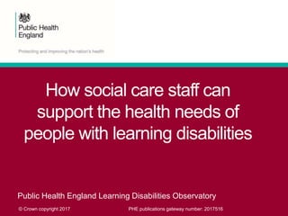 social care staff supporting health needs | PPT