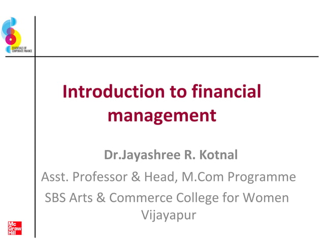 1.Introduction to Financial Management | PPT