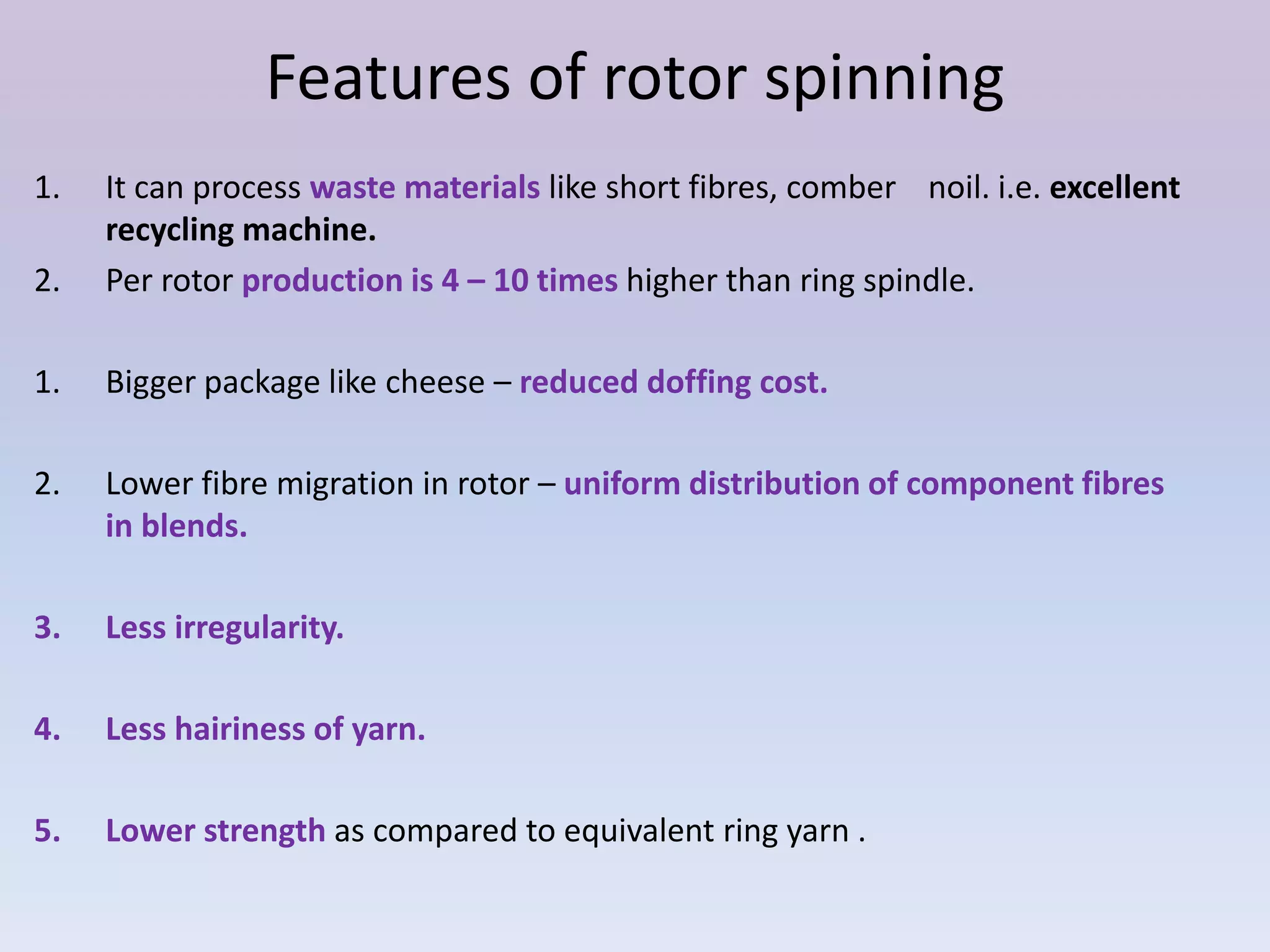 ROTOR SPINNING PROCESS | PPTX