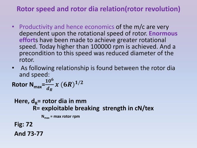 ROTOR SPINNING PROCESS