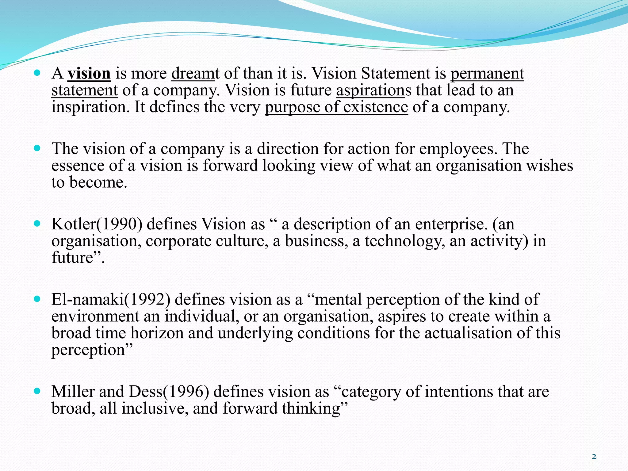 Strategy formulation: Vision, Mission and Purpose | PPTX