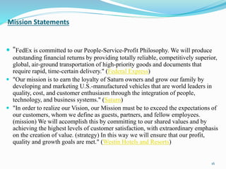 Strategy formulation: Vision, Mission and Purpose | PPTX