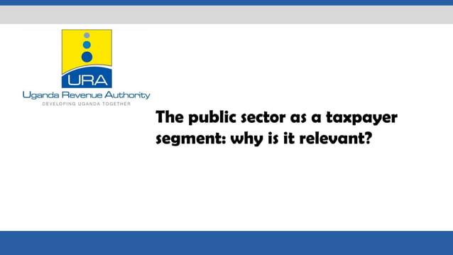 The Public Sector as a Taxpayer Segment: Why It Is Relevant? | PPT