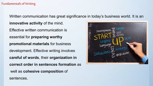 Fundamentals of writing | PPTX