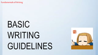 Fundamentals of writing | PPTX