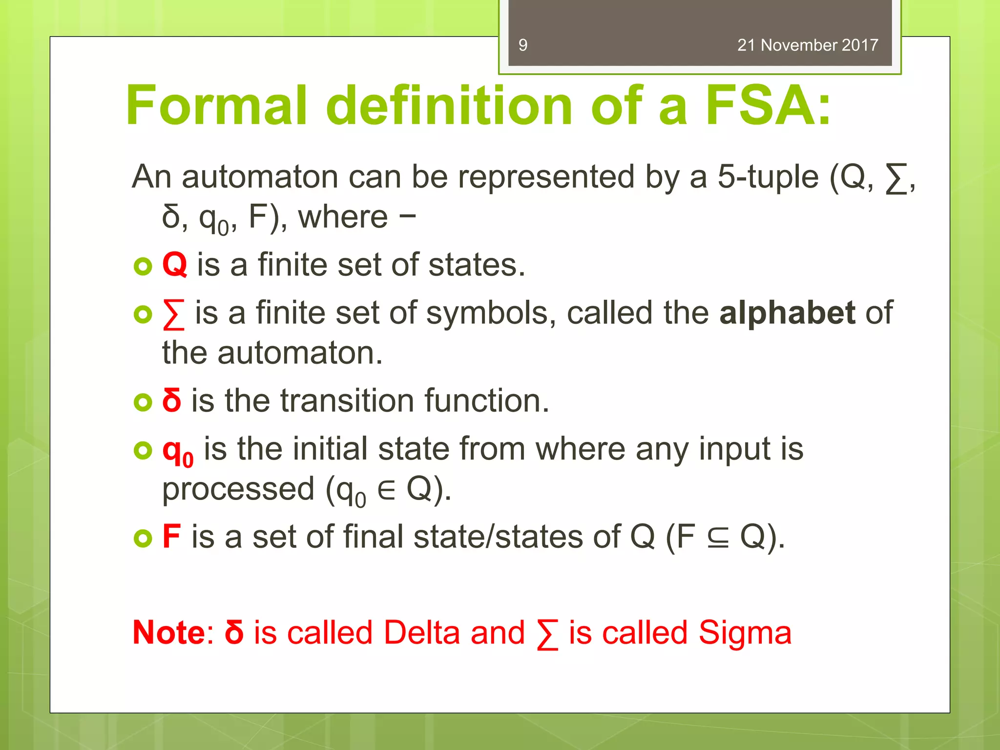 1.2. introduction to automata theory | PPTX