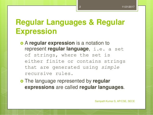 1.5 & 1.6 regular languages & regular expression