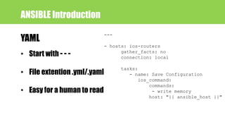 Network automation (NetDevOps) with Ansible | PPTX