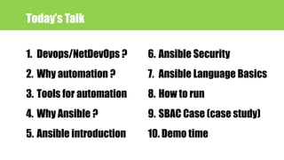 Network automation (NetDevOps) with Ansible | PPTX