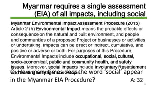 1. Workshop for EIA Consultants - Vicky Bowman | PPT