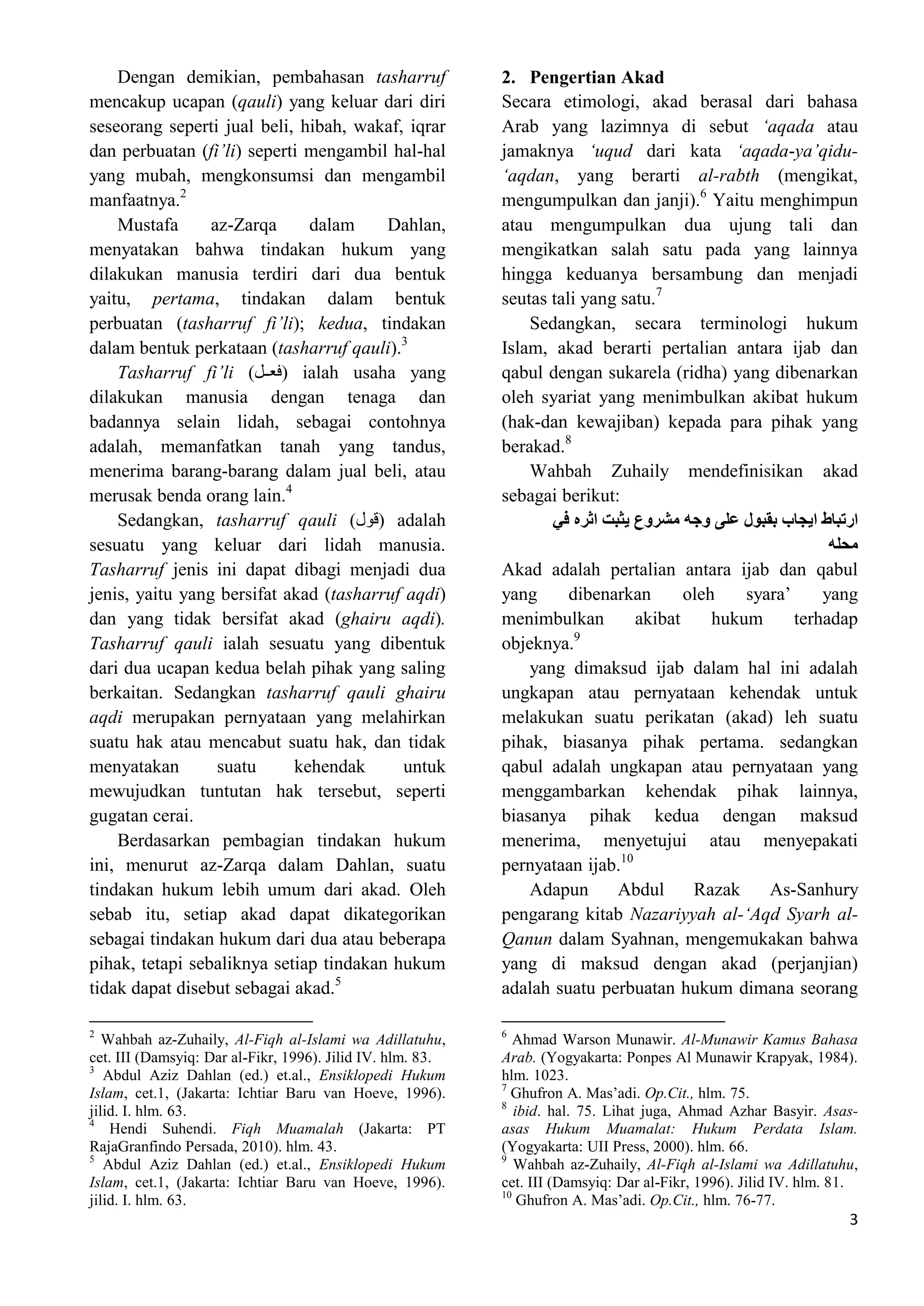 Konsep akad dalam kajian fiqh muamalah | PDF