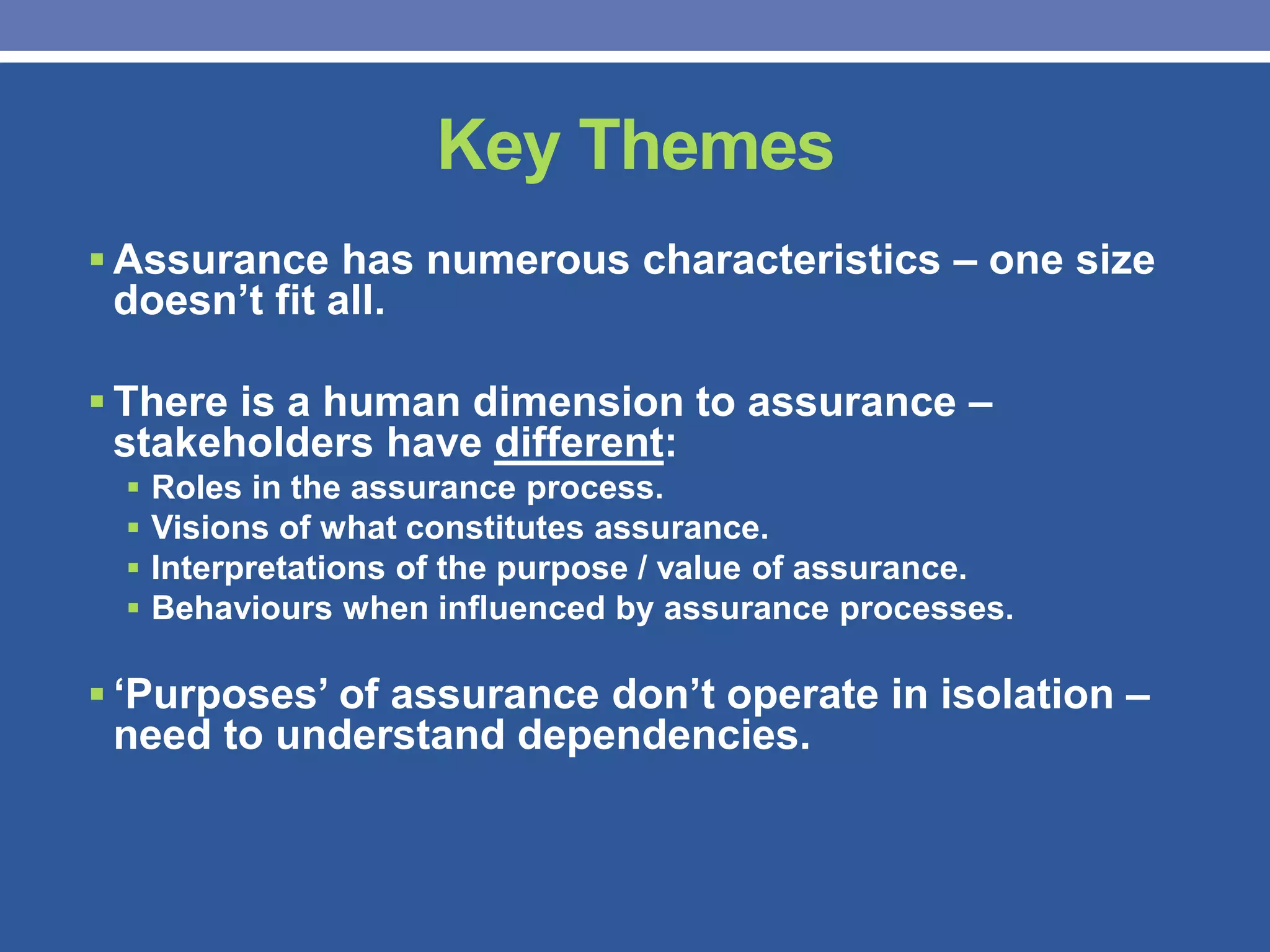How does Assurance add value?, Joanne Bradshaw, APM ASSURANCE SIG ...