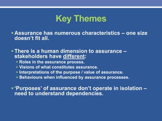 How does Assurance add value?, Joanne Bradshaw, APM ASSURANCE SIG ...