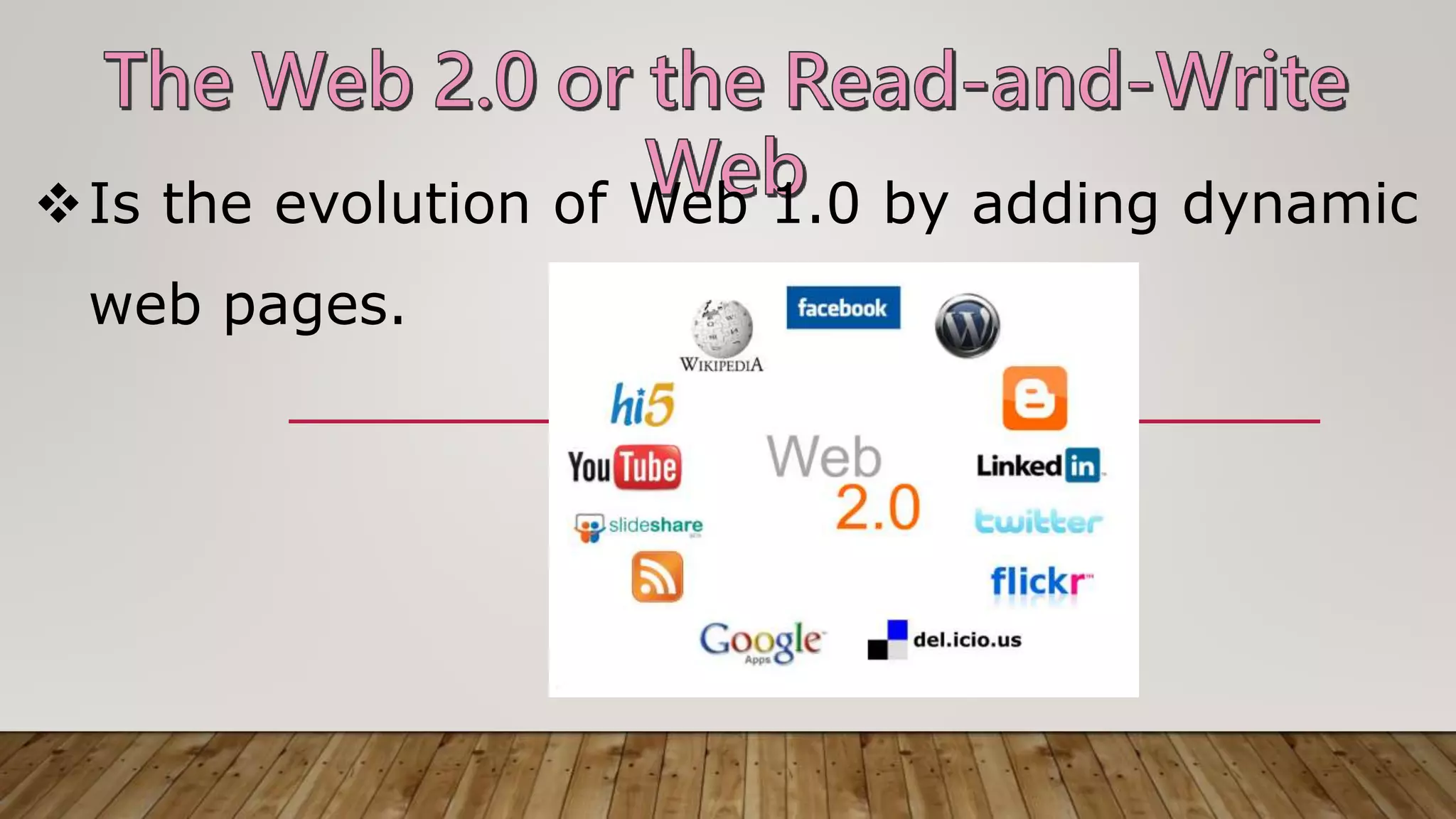 Introduction to ICT (Web 1.0 and Web 2.0) | PPTX