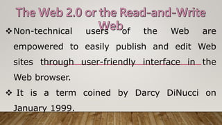 Introduction to ICT (Web 1.0 and Web 2.0) | PPTX