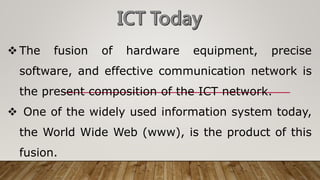 Introduction to ICT (Web 1.0 and Web 2.0) | PPTX