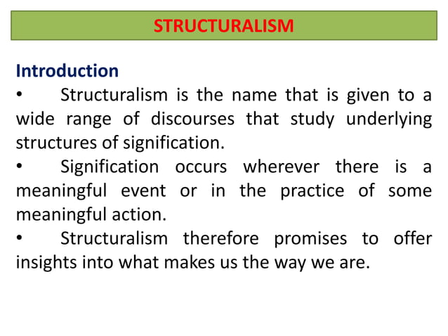 Structuralism | PPTX