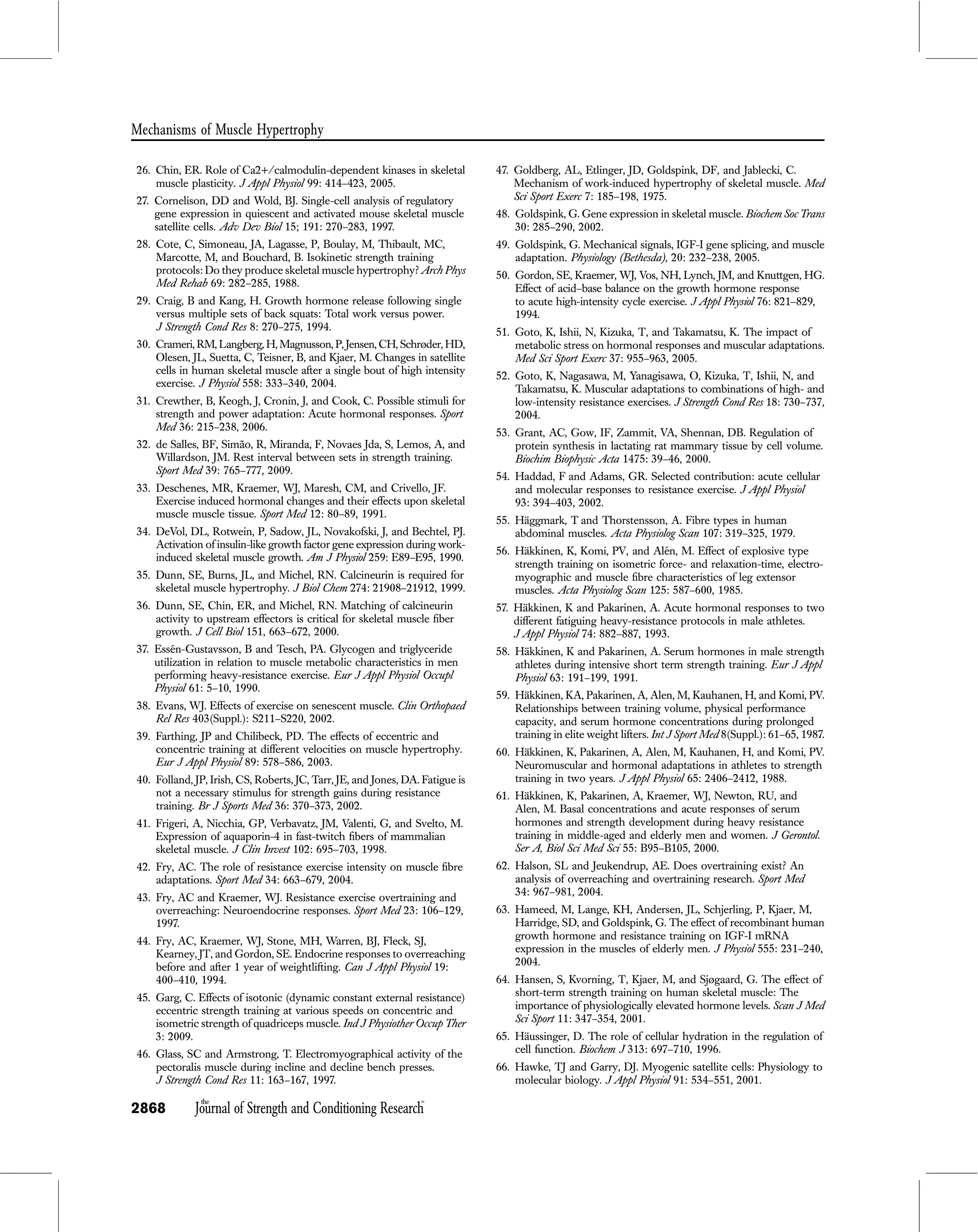 1.0. schoenfeld jscr (2010) mechanisms of muscle hypertrophy | PDF