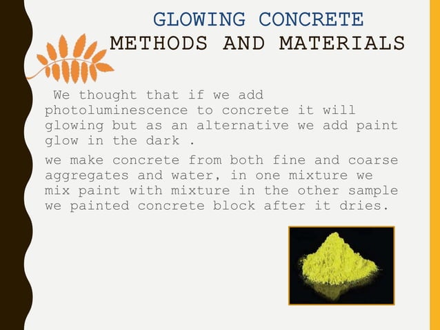 Concrete, Glowing concrete | PPT