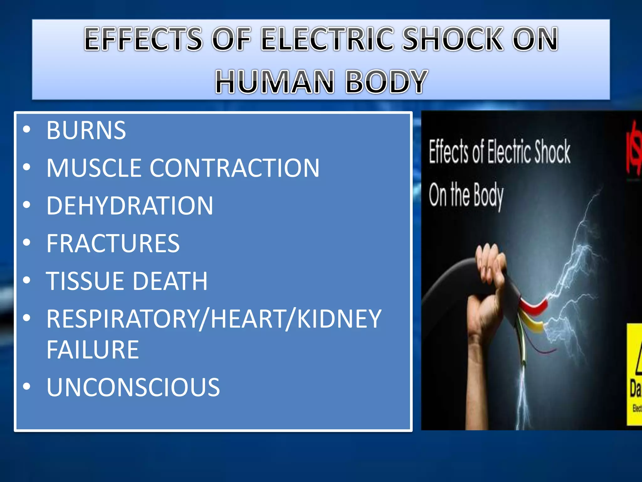 Electrical safety precautions and Electric shocks | PPTX
