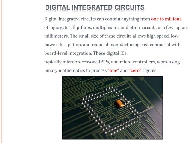 ppt on IC [Integrated Circuit] | PPTX | Physics | Science