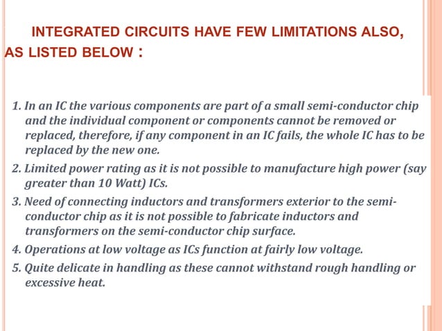 ppt on IC [Integrated Circuit] | PPTX | Physics | Science