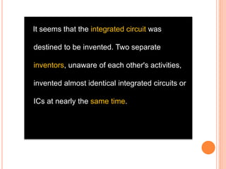 ppt on IC [Integrated Circuit] | PPTX