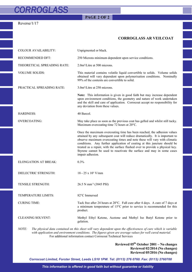 CORROGLASS AR VEILCOAT | PDF