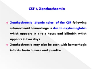 CEREBROSPINAL FLUID (CSF) | PPTX