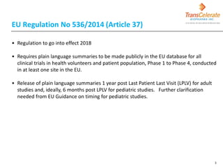 Investigator Educational Material for Layperson Summary | PPT