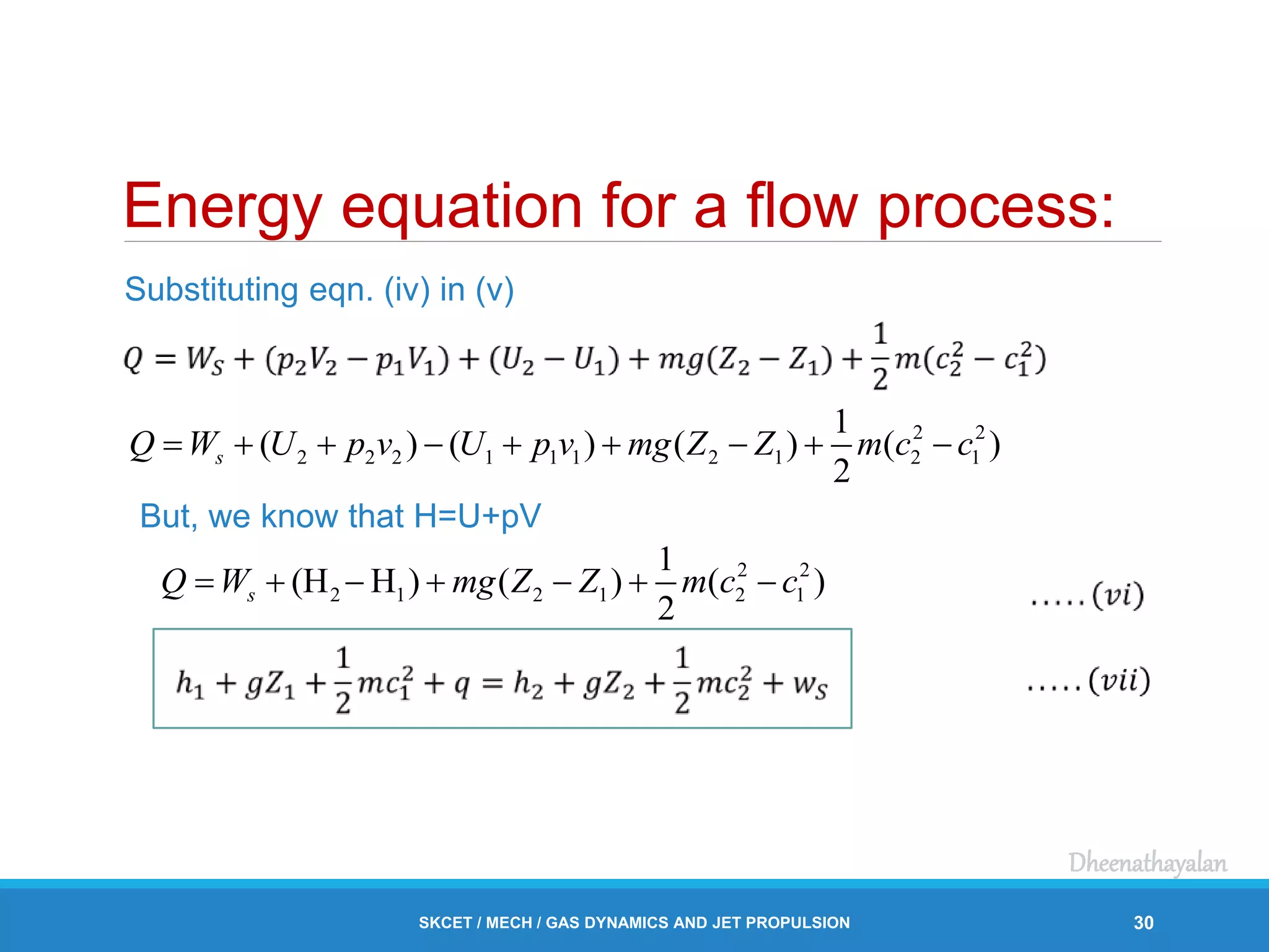GAS DYNAMICS AND JET PROPULSION | PPTX