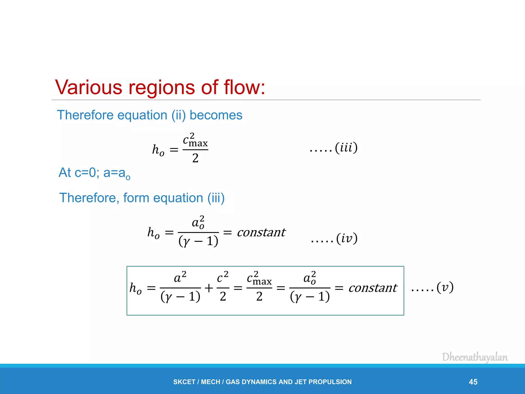GAS DYNAMICS AND JET PROPULSION | PPTX