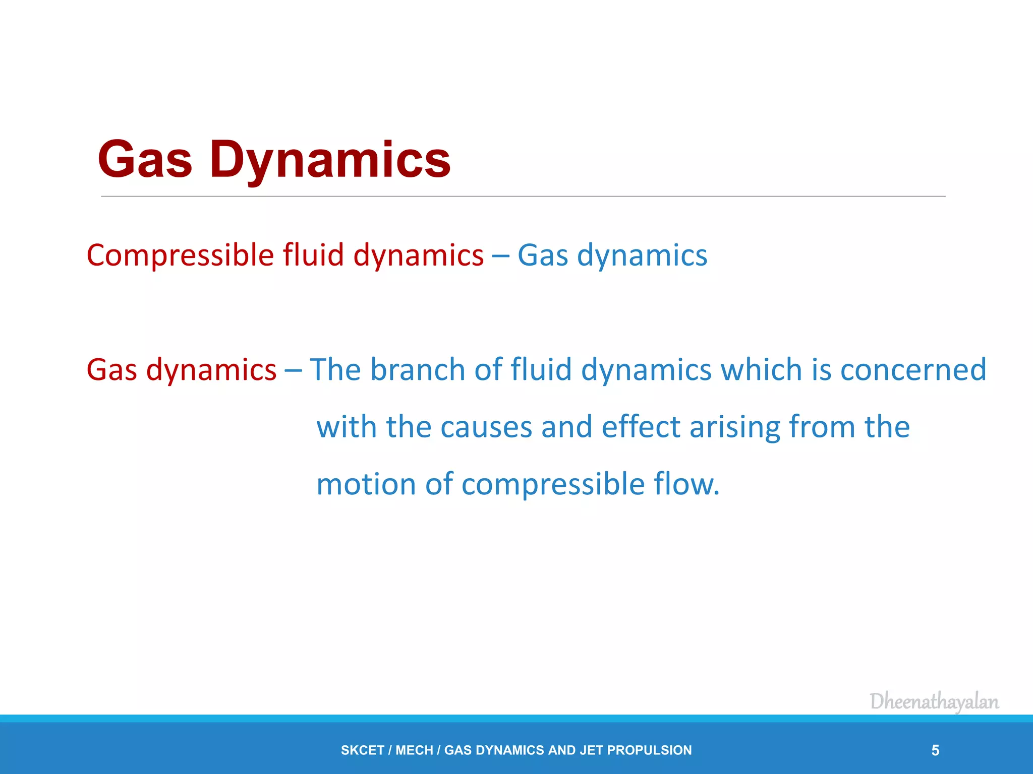 GAS DYNAMICS AND JET PROPULSION | PPTX