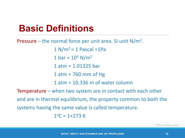 GAS DYNAMICS AND JET PROPULSION | PPTX | Physics | Science