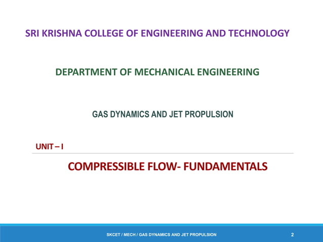 GAS DYNAMICS AND JET PROPULSION | PPTX | Physics | Science