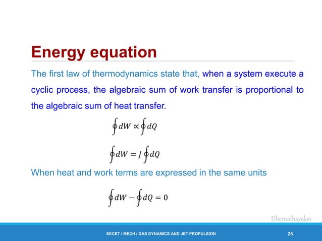 GAS DYNAMICS AND JET PROPULSION | PPTX | Physics | Science