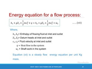 GAS DYNAMICS AND JET PROPULSION | PPTX