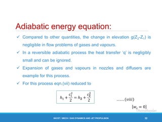 GAS DYNAMICS AND JET PROPULSION | PPTX