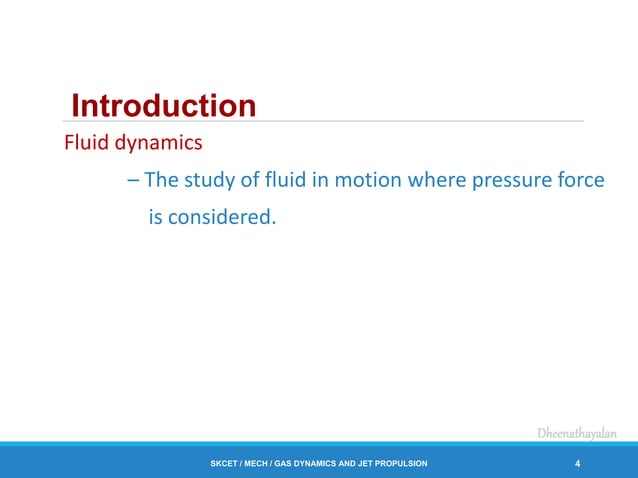 GAS DYNAMICS AND JET PROPULSION | PPTX | Physics | Science