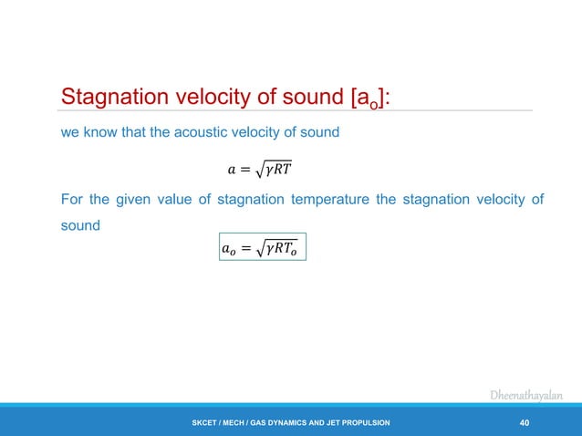 GAS DYNAMICS AND JET PROPULSION | PPTX | Physics | Science