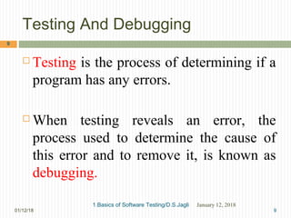 1.basics of software testing | PPT