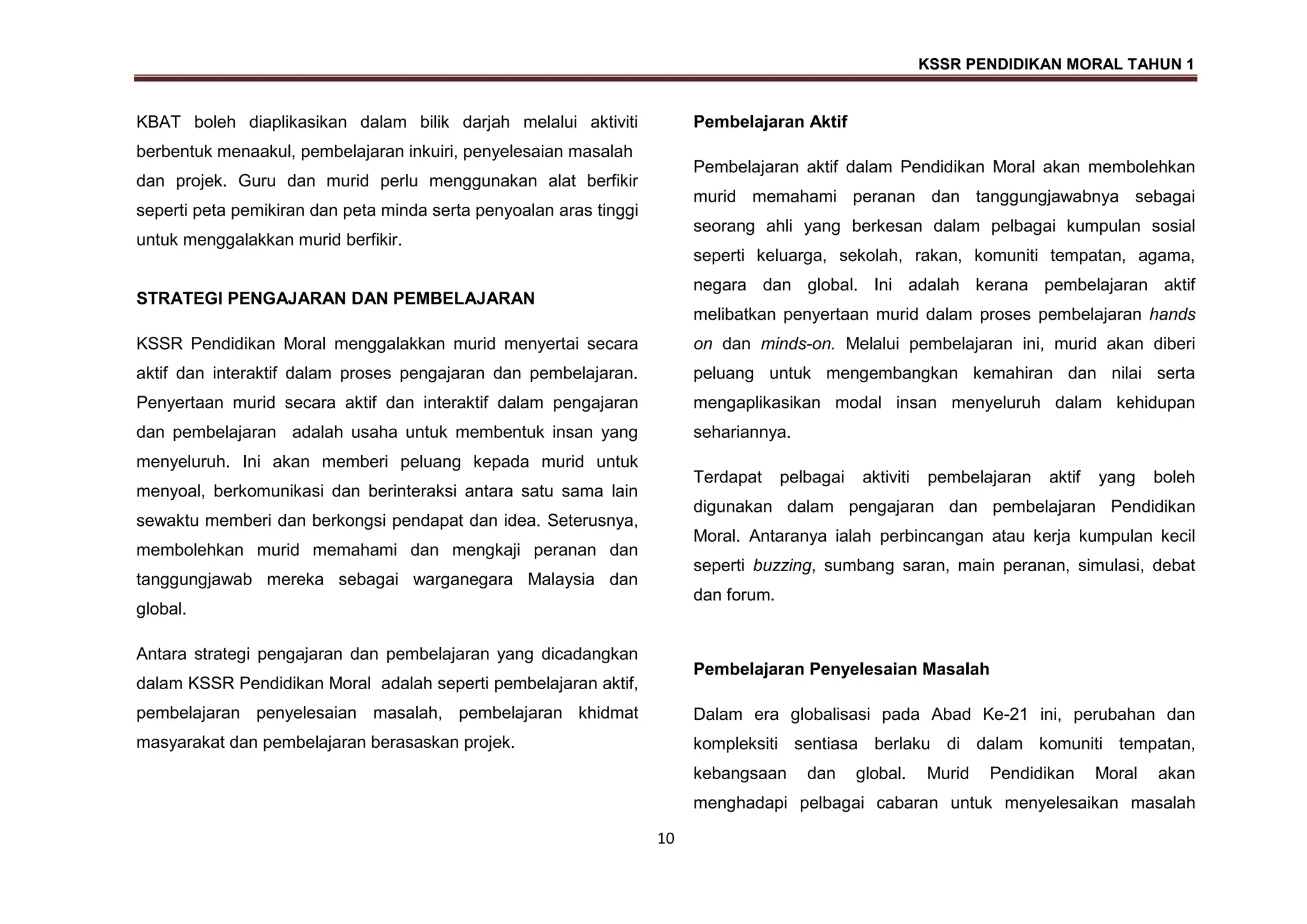 1. dskp kssr p.moral th1 semakan | PDF