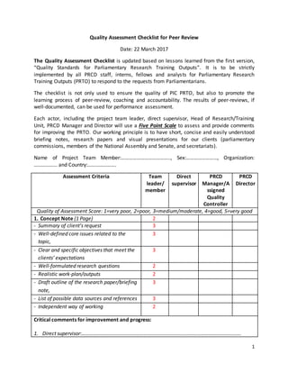1. quality assessment checklist for pic training outputs.28.7.17(c7 na ...