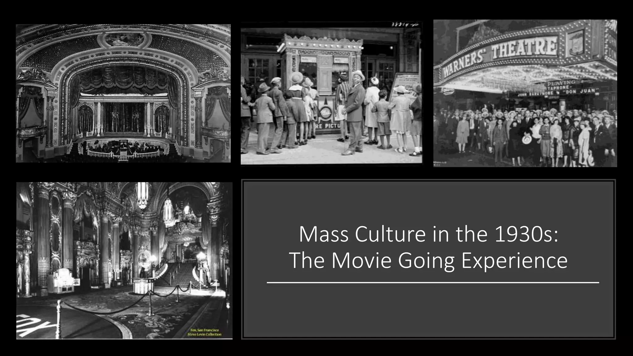 Course Introduction: 1930s America & Hollywood | PPT