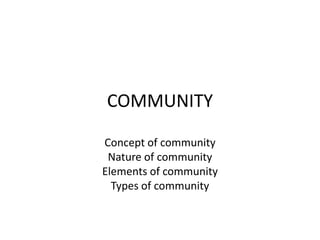community social work | PPTX