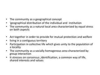 community social work | PPTX