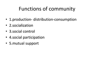 community social work | PPTX