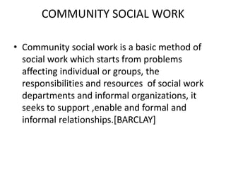 community social work | PPTX